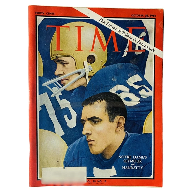 TIME MAGAZINE OCTOBER 28 1966 Vol 88 No. 18 Jim Seymour and Terry ...