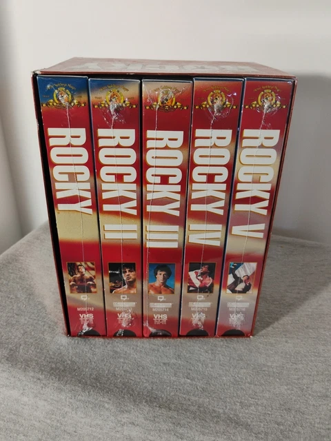ROCKY COLLECTION 25TH Anniversary VHS Tape Set Rocky 1-5 Stallone ...