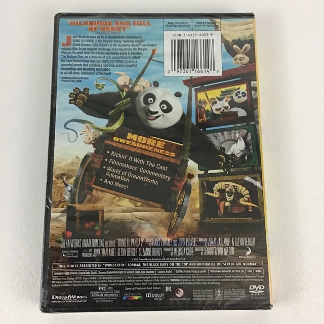 KUNG FU PANDA 2 DVD DreamWorks Jack Black Bonus Features 2011 New ...