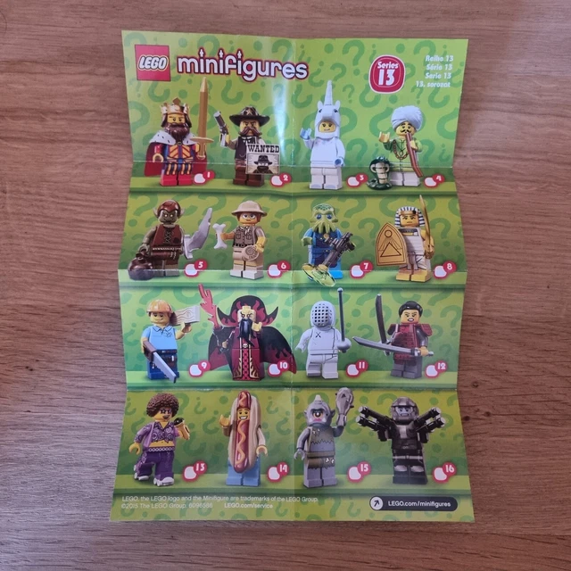 LEGO COLLECTABLE MINIFIGURE Series 13 Tick Sheet/Checklist/Leaflet ONLY ...