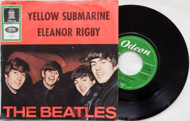 THE BEATLES YELLOW Submarine Eleanor Rigby 7" Vinyl Odeon 1966 Germany ...