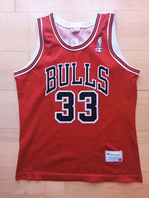 SCOTTIE PIPPEN CHICAGO Bulls 90s Champion Trikot Jersey NBA rot red ...