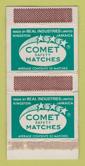 MATCHBOX - COMET Safety Matches Kingston Jamaica £2.98 - PicClick UK