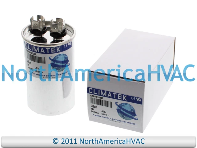 CLIMATEK ROND SIMPLE Courir Condensateur 20 Uf Mfd 440 V Remplace Packard PRFC20 EUR 11,71 ...