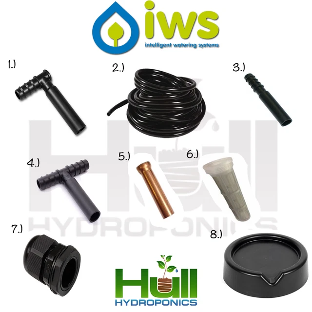 IWS SYSTEM SPARE Parts Fittings Hydroponics 16mm Flood and Drain parts Pipe EUR 10,45 - PicClick DE