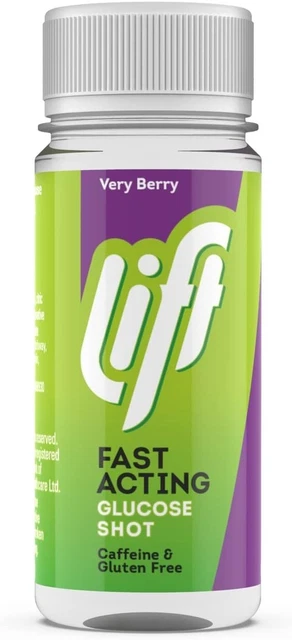 GLUCOJUICE LIFT ENERGY Drink Very Berry Fast Acting Glucose 60ml 12 ...