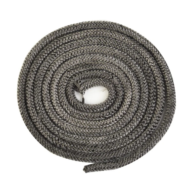 RELIABLE BLACK STOVEFIRE Rope 2m Length 68mm Diameter for Log Burner ...