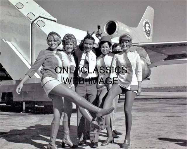 1970'S PSA AIRLINES FLIGHT ATTENDANTS LEGS 8x10 PHOTO TRI-STAR AIRPLANE ...