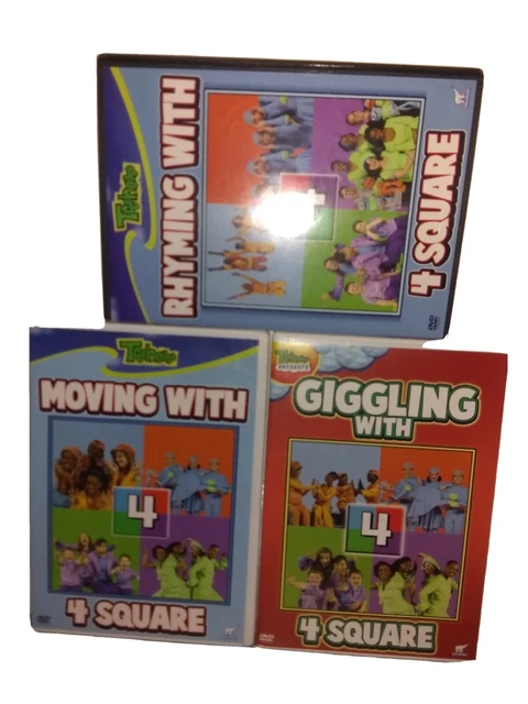 WITH 4 SQUARE 3 Dvd Set-Moving, Rhyming, Giggling Telehouse Four Square ...