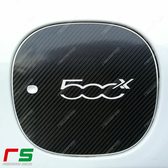 FIAT 500X ADESIVI sportello serbatoio sticker decal logo carbonlook EUR ...