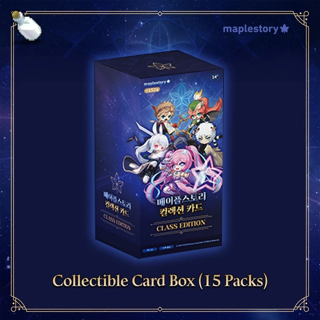 MAPLESTORY COLLECTION CARD BOX – 15 Packs / 152 Designs / Collectible ...