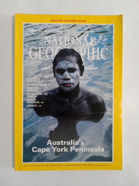 NATIONAL GEOGRAPHIC MAGAZINE, June 1996, Saltwater Crocodiles/Peruvian ...
