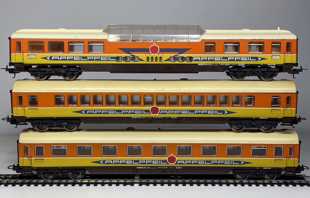 3X LIMA HO Scale German Railways Apfelpfeil Coaches including ...