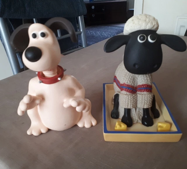SHAUN THE SHEEP And Gromit Bobble Head Figure Vintage Retro Wallace ...