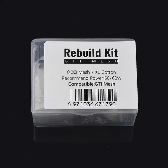 DIY REBUILD KIT GTI 0.2ohm Mesh Coil Resistance Wire Replacement ...