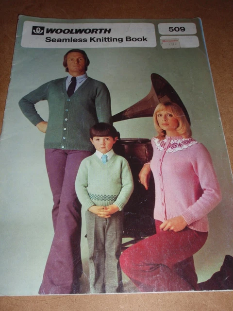 VINTAGE WOOLWORTH SEAMLESS Knitting Pattern Book - Family patterns £5. ...