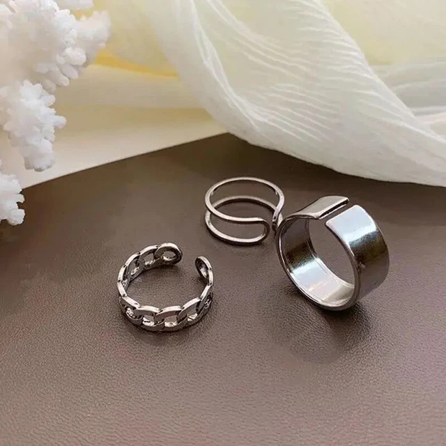 RING FEMALE PERSONALITY open adjustable index finger joint cold wind ...