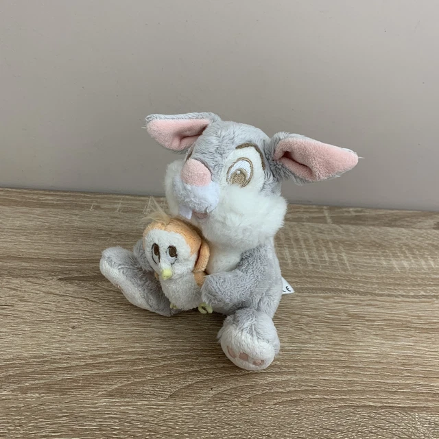 DISNEY BAMBI THUMPER Bunny Rabbit Holding Owl Small Soft Toy Plush £9. ...