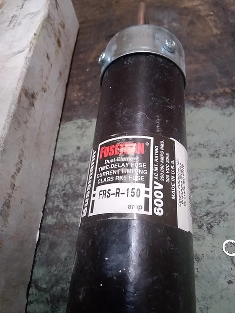 BUSSMANN FUSETRON FRS-R-150 Dual Element Time Delay Fuse 150 Amp 600 ...