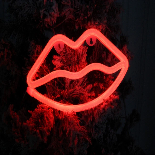 MAINS LED STRIP Lights Neon Party Picture Window Decor Red Lip £19.25 ...