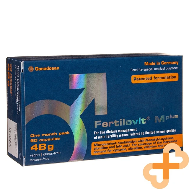 FERTILOVIT M PLUS Men's Fertility Reproduction Supplement 60 Capsules £ ...
