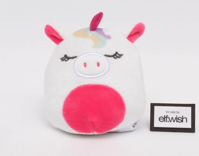 SQUISHMALLOWS MICKY THE Hot Pink Unicorn Cute Keyring Clipon Toy 3.5 ...