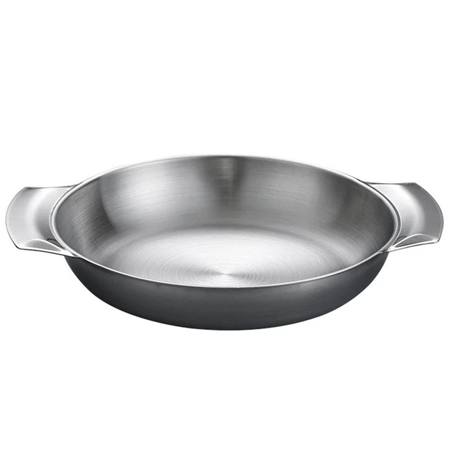 COOKING POT FOR Home Double Handle Stainless Steel Pans Cookware $20.99 ...