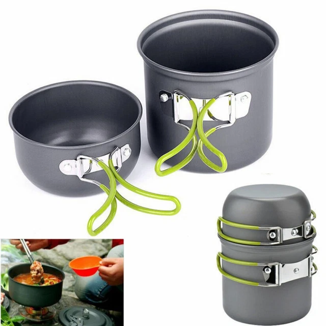 2 PIECES CAMPING Saucepan Set Backpacking Cooking Utensils Kit Essentials £42.25 - PicClick UK