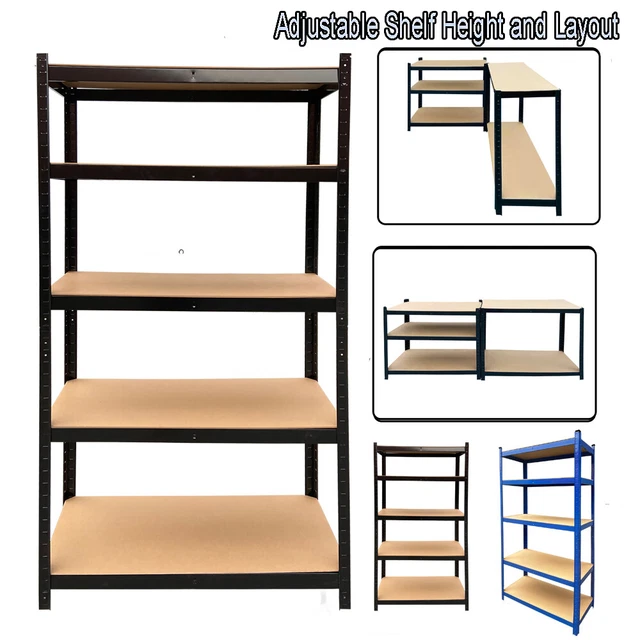 GARAGE SHELVES SHELVING Racking Boltless Heavy Duty Storage Shelf 4/5 ...