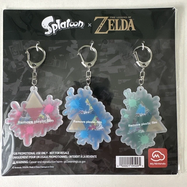 SPLATOON X ZELDA Splatfest Keychain Set from My Nintendo Rewards Set Of ...