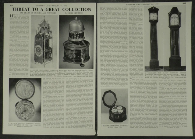 COURTENAY ADRIAN ILBERT Collection Of Clocks & Watches 1958 2 Page ...
