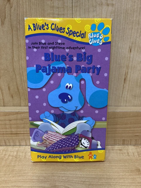 BLUE’S CLUES BLUE’S Big Pajama Party VHS 1999 Play Along With Blue ...