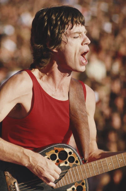 MICK JAGGER OF English rock group the Rolling Stones performs live ...