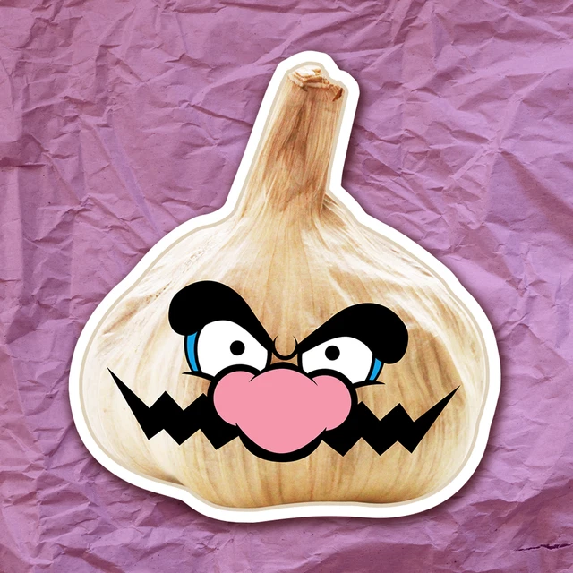 GARLIC WARIO STICKER Decal Nintendo Switch Wario Ware Mario Luigi ...