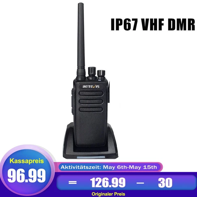 RETEVIS RT81V DMR Radio bidirezionale IP67 Walkie-talkie impermeabile ...