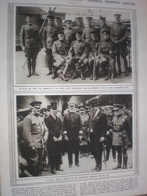ARTICLE US EXPEDITIONARY force chief General John J Pershing in UK 1917 ...