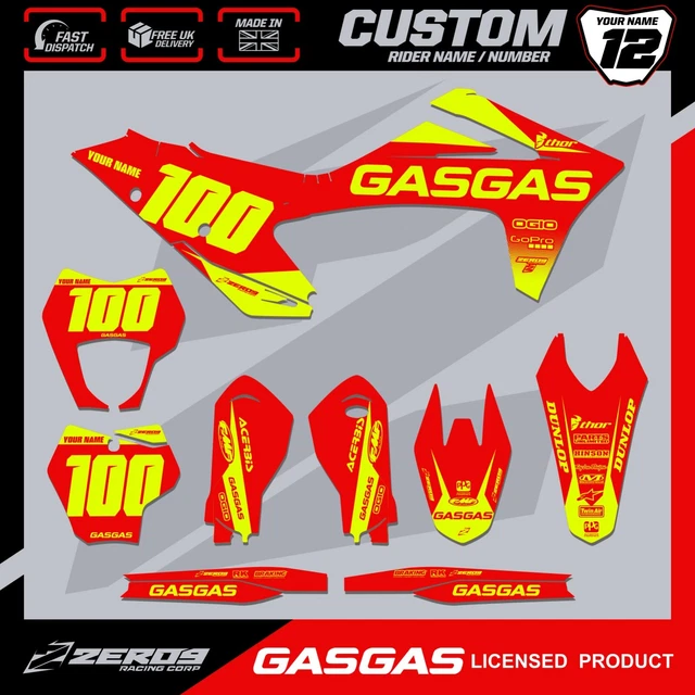 GASGAS MOTOCROSS GRAPHICS Kit Custom Mx Graphics Decals Mc Mcf Ec Blok ...