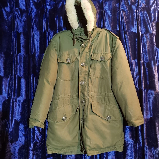 VTG CANADIAN ARMY General Purpose Parka Military With Fur Hood $80.00 ...