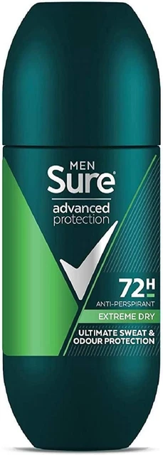 SURE MEN ADVANCED Protection Extreme Dry Anti-perspirant Roll On 72h £ ...