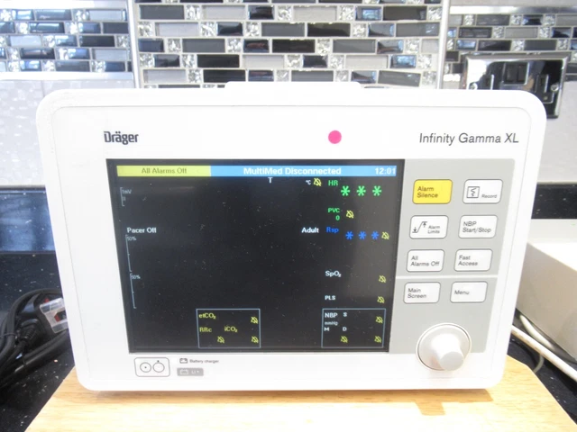 DRAGER INFINITY GAMMA Xl Kompakt Patienten Ekg/Ekg Spo2 Bp ...