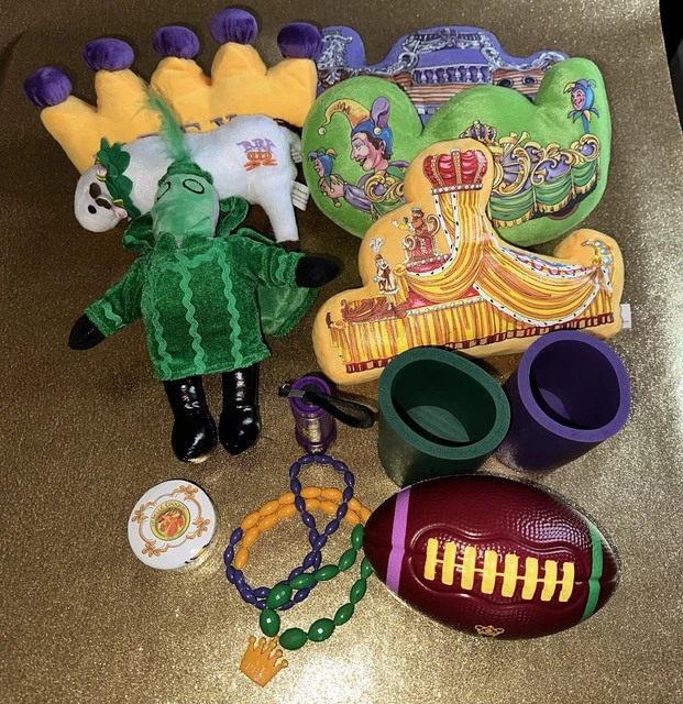 2025 KREWE OF Rex Mardi Gras Parade Throws Plush Beads Football Towel ...