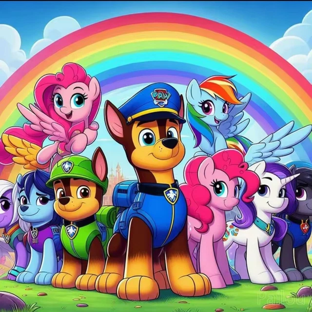 MY LITTLE PONY And Paw Patrol Diamond Art/painting 30x30 Round Drill £ ...