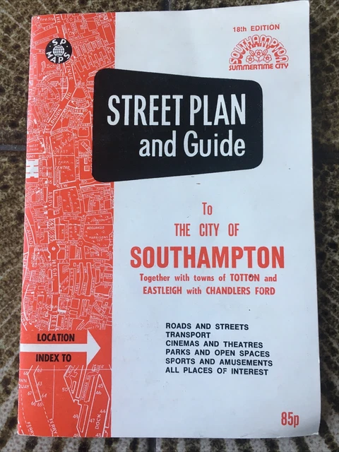 STREET PLAN AND Guide to The City Of Southampton 18th Edition £3.50 ...