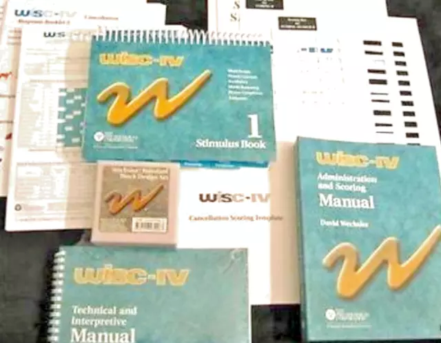 WISC IV WECHSLER Child Children Intelligence Scale 💯 COMPLETE TEST KIT ...