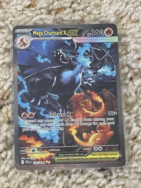 MEGA CHARIZARD X EX Phantasmal Flames SIR 124/094 Pack Fresh In Hand ...