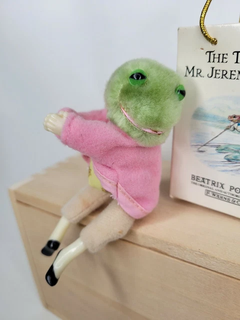 JEREMY FROG PETER Rabbit Plush ornament Fisher Beatrix Potter Pencil ...
