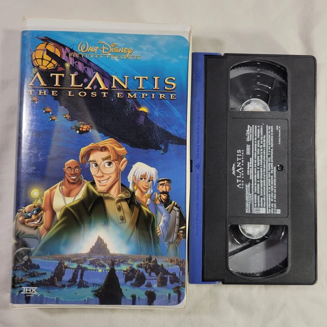 ATLANTIS THE LOST Empire VHS Disney Clamshell Case 2001 Movie Michael J ...