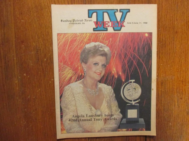 JUNE 5-1988 Pa. Patriot-News TV Week Magazine(ANGELA LANSBURY/MURDER ...