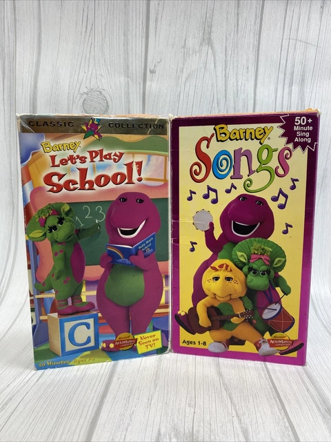 VHS: LOT OF 2 BARNEY VHS Cassette Tapes- Let’s Play School & Barneys ...