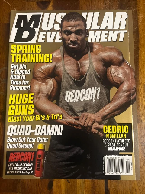 MUSCULAR DEVELOPMENT BODYBUILDING muscle magazine CEDRIC MCMILLAN 4-20 ...